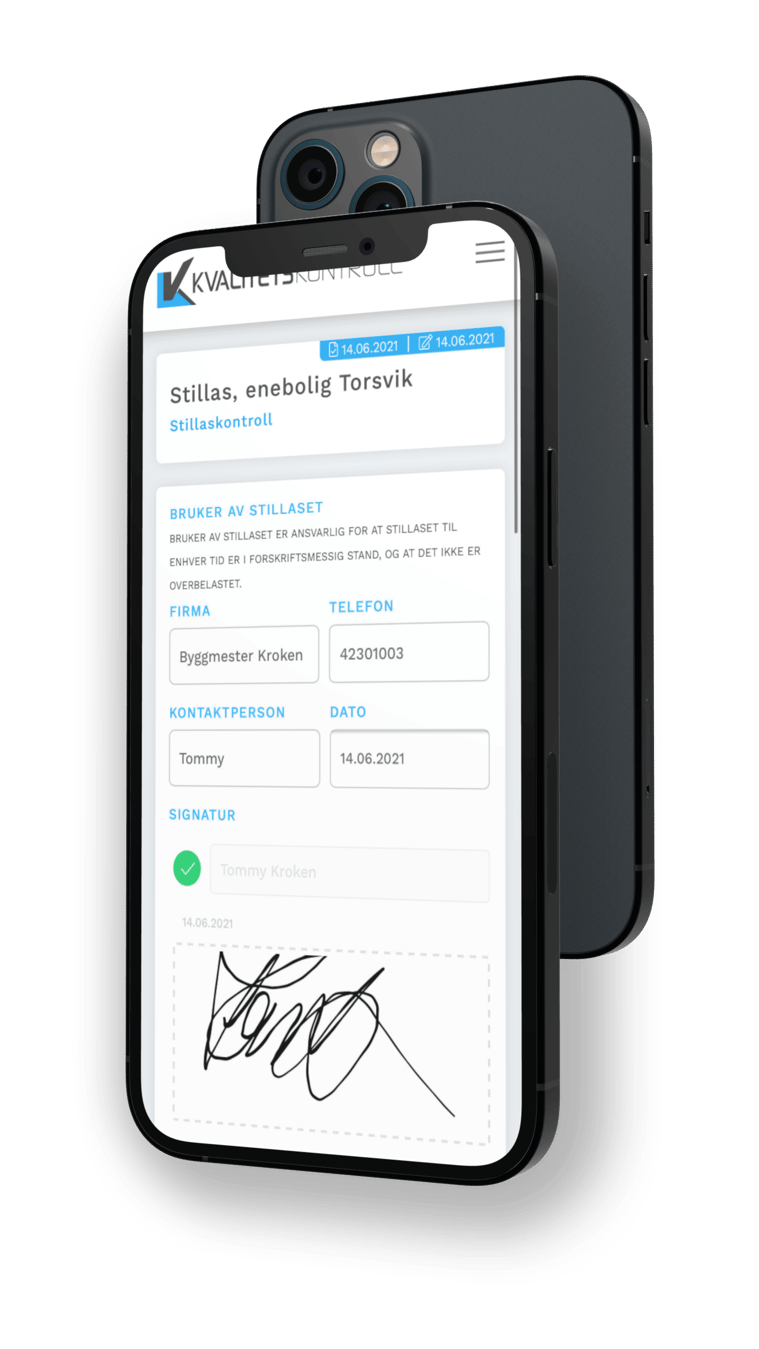 Digitale skjemaer | Risikovurdering, SJA og mye mer | Kvalitetskontroll AS
